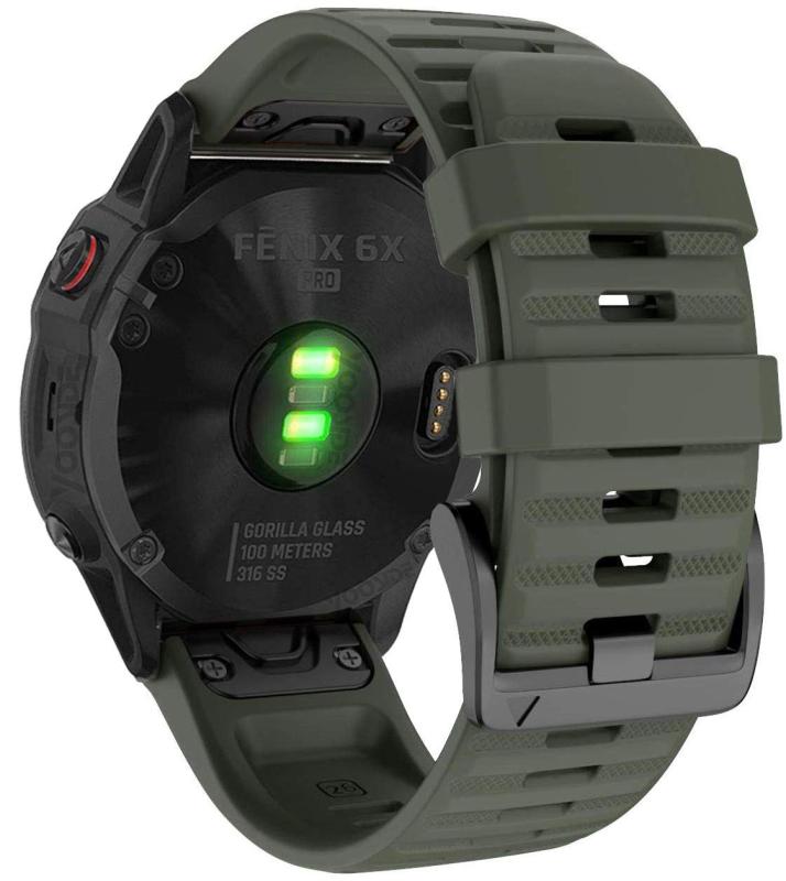 26mm シリコンウォッチバンド 替えベルト はに適合 GARMIN(ガーミン)Fenix 7X / Fenix 6X / Fenix 5X / Enduro 2 / epix Pro 51mm / D2 Delta PX用 交換 ベルト ...