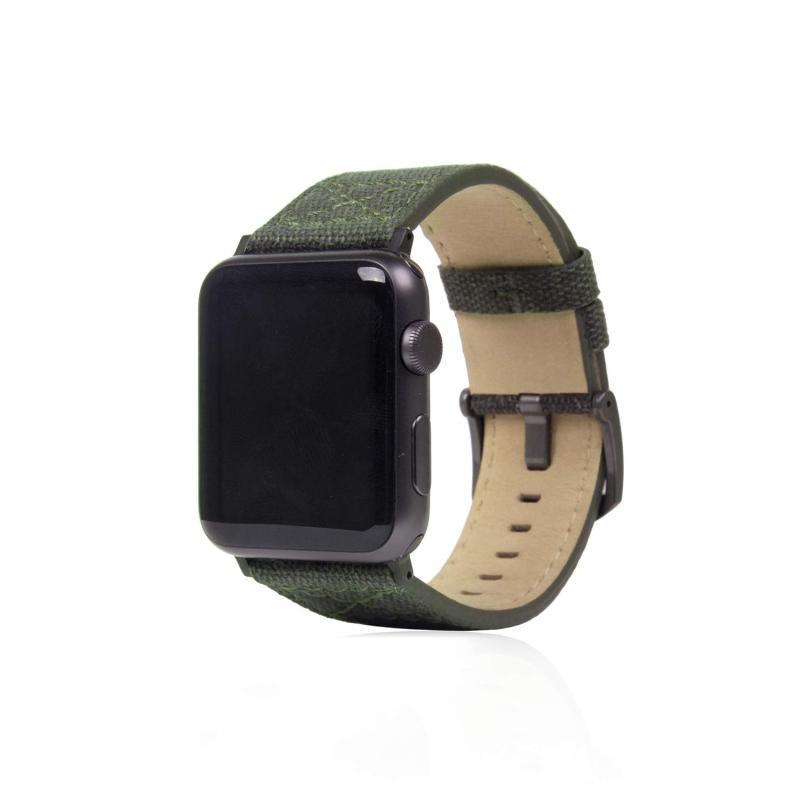 SLG Design Apple Watch 42mm 44mm用 バンド Wax Canvas/Italian Camo Leather