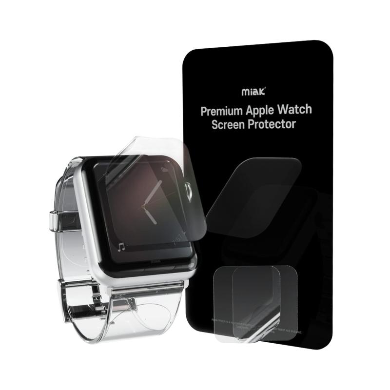 miak apple watch用 フィルム セルフヒーリング 液晶保護フィルム for Apple Watch 45mm/41mm/44mm/40mm (2枚入り)【対応デバイス】Apple Watch 44mm(Series SE/6/...