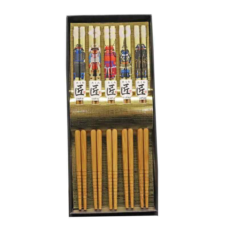 日本のおみやげ 手作り 竹箸(5膳入り）