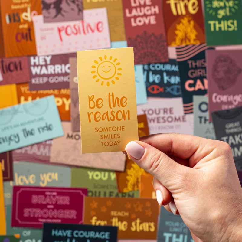 DIVERSEBEE 60 Pack Assorted Motivational Cards - Inspirational and Kindness Mini Note Cards, Gratitude Encouragement Car...