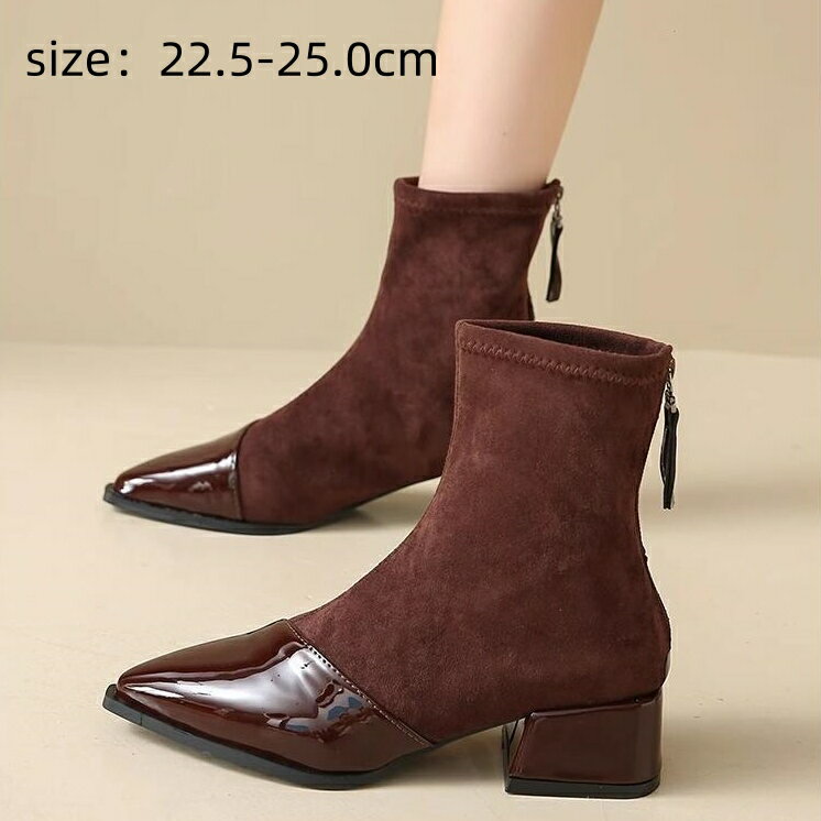 商品名 ショートブーツ lady-1757 商品詳細 ヒール：4.5cm 色：ブラック、ブラウン セット内容：靴 ●季節感：：秋冬 ●スタイル：ファッション 通勤、カジュアル 大人気！おしゃれなアイテム♪ 輸入等の際に発生致します靴箱潰れや...