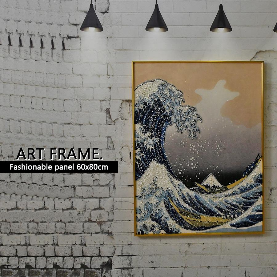 この商品は アートパネル 60×80 水晶絵調 KH240 富嶽三十六景 葛飾北斎 風景 絵画 壁掛けパネル 絵 ポスター 玄関 アートフレーム ギフト モダン おしゃれ ポイント多彩な水晶で飾りをつけ高級感と立体感のあるアートパネル 「　...