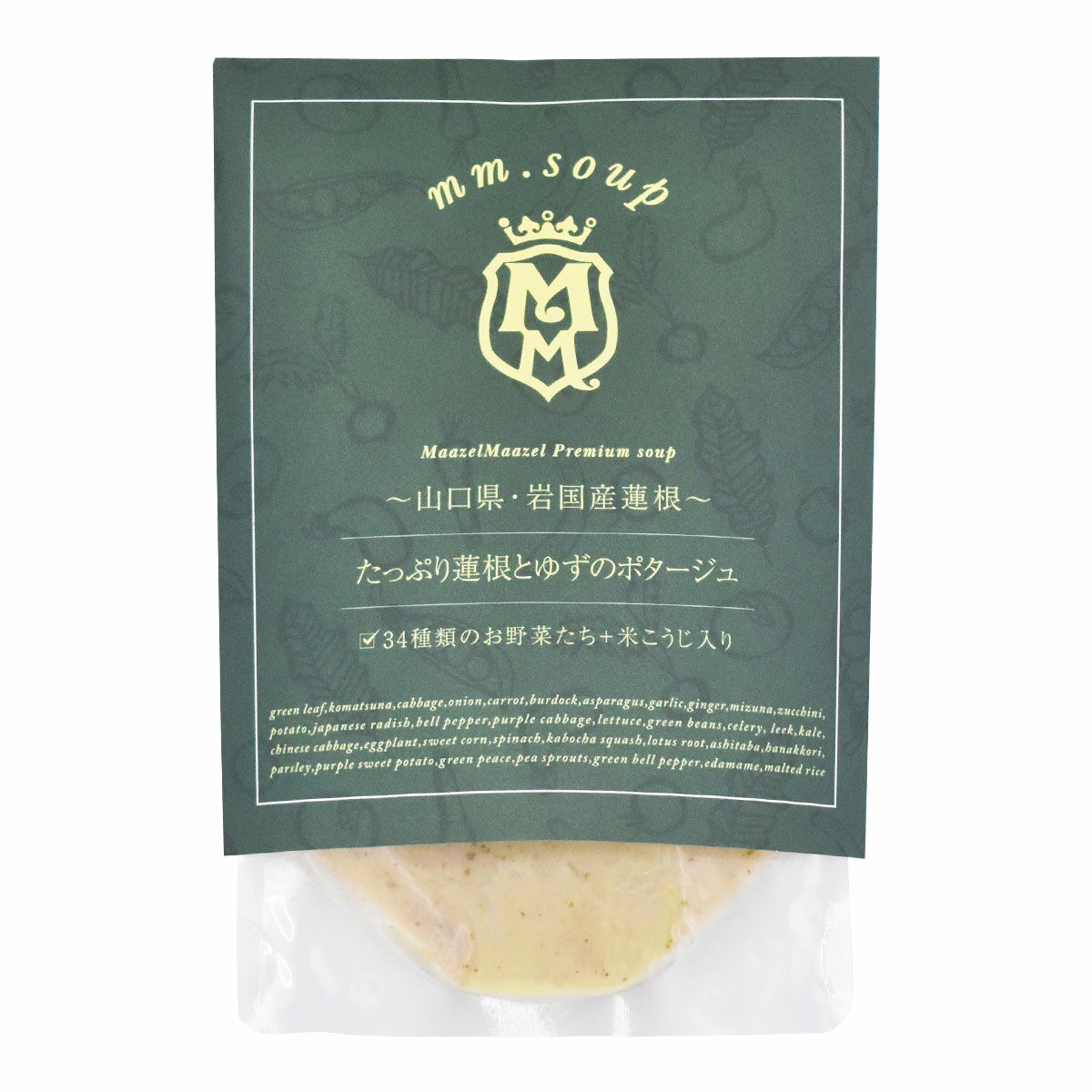 【商品特徴】34種類の国産野菜と米こうじ入り。 さらに山口県岩国産の岩国蓮根を加え、柚子の爽やかな香りをアクセントに効かせたスープです。 商品説明メーカー所在地 原材料 牛乳(国内製造)、カット野菜(れんこん、白菜、キャベツ、大根、人参、じ...