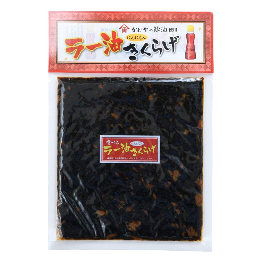 【商品特徴】「きくらげ」なのでコリコリとした歯ごたえがあり、ラー油好きの方にはたまらない商品です。 お酒のおつまみやごはんと一緒に召しあがってもどちらでもおいしいです。 冷ややっこに乗せてもおいしいです。 お土産やおすそ分けにも重宝されます...