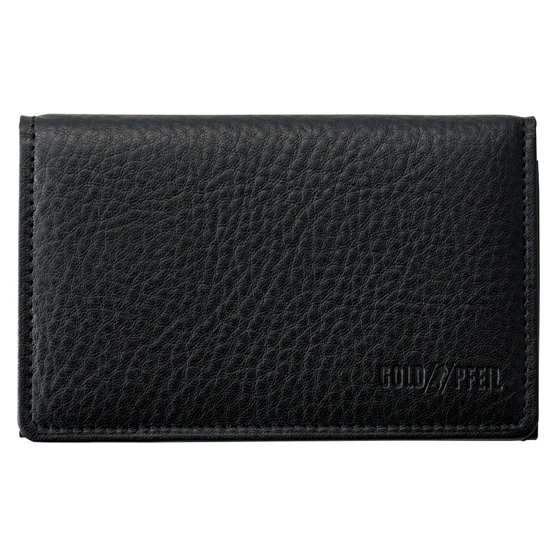 商品詳細 ナチュラルな牛革を使用し、ゴールドファイルのブランドカラーであるバーガンディとのコンビネーションの内づくりが特徴です。・名刺入×2・カード入×2■商品内容：本体（約75×113×15mm）×1■色・柄・種類：ブラック■型番：GPC...