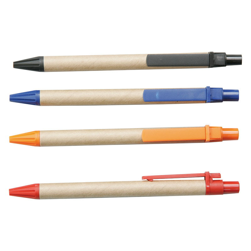 商品詳細 再生紙を利用してつくったボールペン。■商品内容：本体（約φ13×136mm）×1■型番：EK80BP■原産国：中国製■梱包種類：のし柄PP袋■梱包サイズ：約163×37×13mm（付）■材質：再生紙・再生ABS■箱入重量：約6g ...