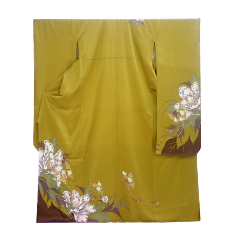 着物寸法詳細（cm） 身丈 肩裄 袖丈 前幅 後幅 174 69.5 113 24 30 サイズ 参考身長：155〜178 洋服サイズ：M 号数：13号位まで 素材 表地：正絹 長襦袢：合成繊維 帯、帯揚げ、帯締め：正絹 肌着、足袋：綿 色...