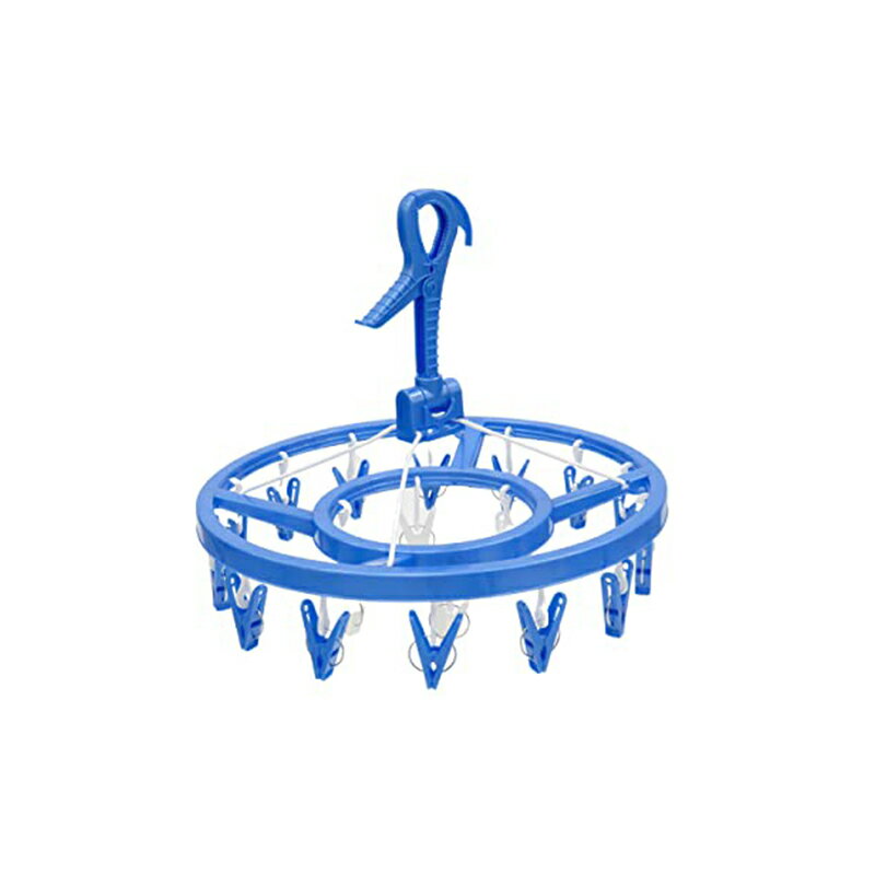 材質：本体・ピンチ：ポリプロピレン、ワイヤー：鉄線、バネ：鋼線 ●直径36×高さ32cm(展開時) ●室内干し等に便利なピンチ20個付丸型タイプです ●物干し竿等にしっかり固定できるキャッチ式です ●ピンチあとが残りにくい凸面構造のピンチを...