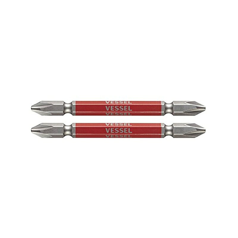 刃先：+2 全長：82mm シャンク径：6.35mm 入数：2本 材質：ダイハード鋼(硬度HRC62) ●精緻な刃先加工で高い嵌合性を実現。 ●ビット材はダイハード鋼(最高硬度HRC62)を使用。強く、しなやかなで耐久性は抜群。 ●40V対...