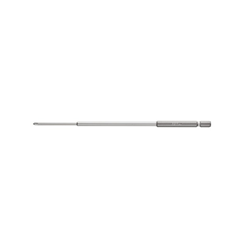 刃先：+1 全長：200mm シャンク径：6.35mm 入数：1本 材質：ダイハード鋼(硬度HRC62) 18Vと40Vに対応 マグネット入り 【用途】 建築・設備 【特長】 ●狭い箇所での作業に便利な細軸タイプ。 ●10色カラーでサイズを...