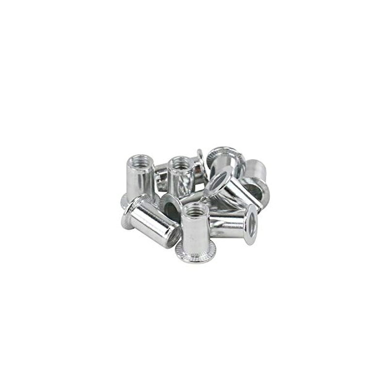 リベット径:M5×0.8 下穴寸法:7.1~7.2mm 締付可能板厚:1.5~2.5mm 引張強度:665kg 剪断強度:132kg タップ立てが無理な薄板や合板にも取り付けられる 【用途】 薄板等へのナット穴(ネジ穴)作成 【特徴】 ・タ...