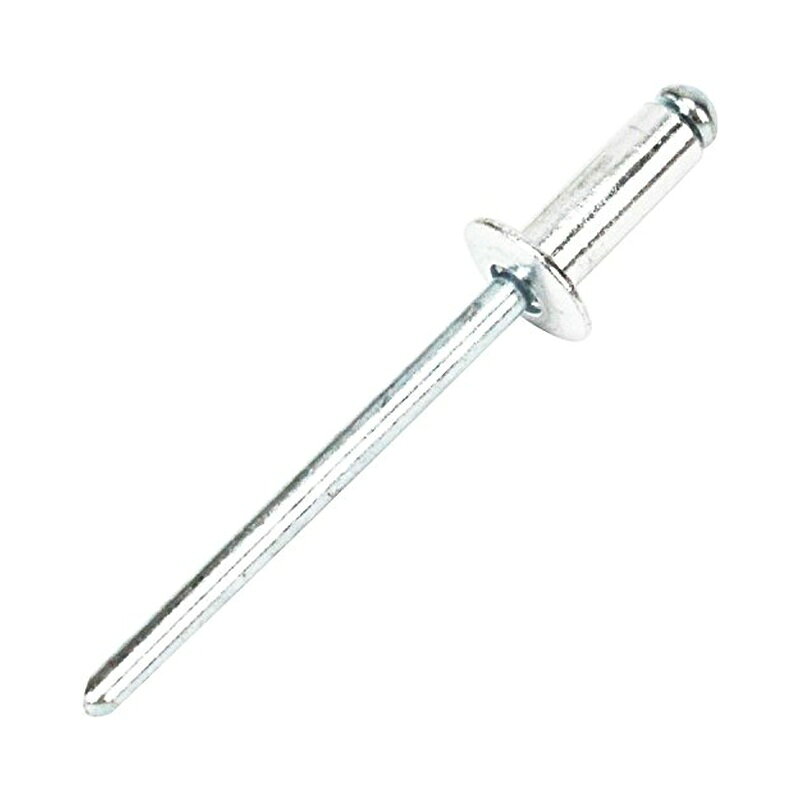 リベット径:4.0mm 下穴寸法:4.1~4.2mm 締付可能板厚:4.8~6.4mm 引張強度:210kg 剪断強度:150kg ハンドリベッターを使用すれば薄板の締結が行える 【用途】 部材と母材の締結 【特徴】 ・ハンドリベッター用の...