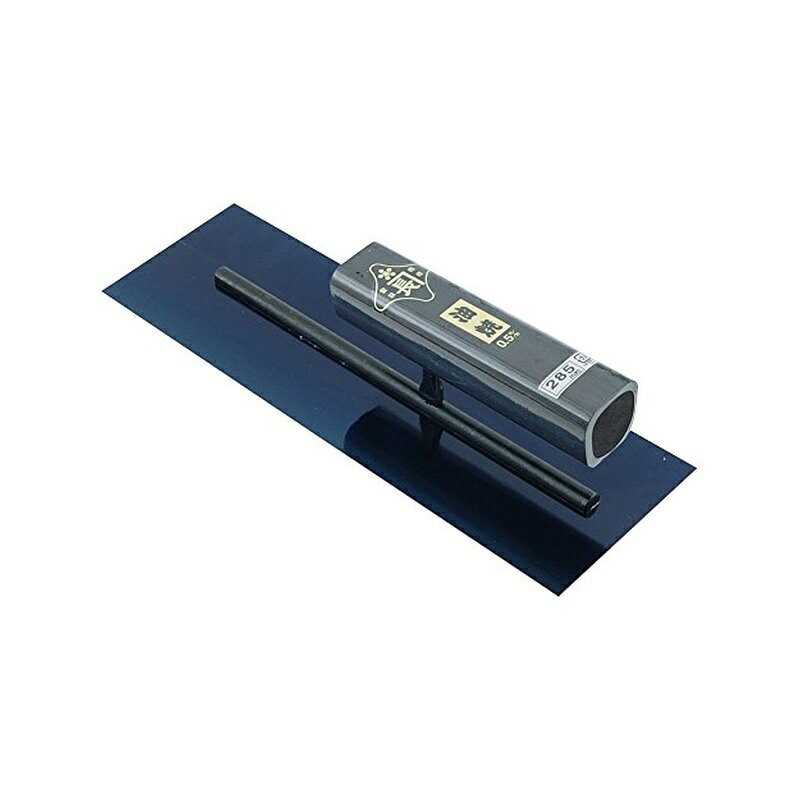 特徴:背金と鏝板が一体化したリベットレス式の角鏝 サイズ:約285mm 板厚:約0.5mm 仕様:黒塗り角柄・油焼き加工処理 コテ板・背金:焼入鋼(SK-4)、柄首:鉄(SPHC)、柄:木 背金と鏝板が一体化したリベットレス式の角鏝 【用途...