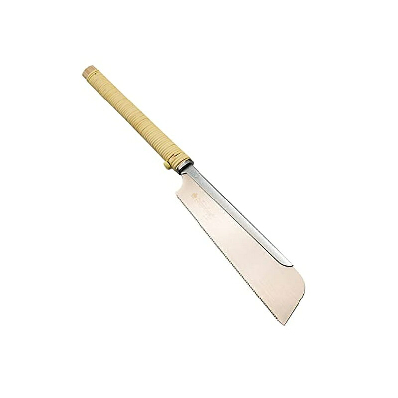 刃長:240mm ピッチ:1.5(寸20枚目)mm 板厚:0.3mm 仕様:衝撃焼入・サビに強い特殊表面処理・レーザーマーキング・藤巻きタイプ 柄:木・籐、鋸:炭素工具鋼(SK-4)、背金:スチール レザーソーA型 本体 生産地:日本有数の...
