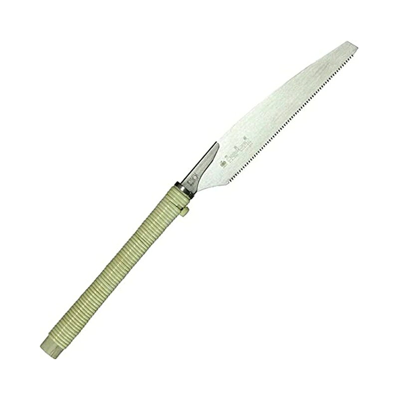 刃長:240mm ピッチ:1.7(寸18枚目)mm 板厚:0.6mm 仕様:衝撃焼入・サビに強い特殊表面処理・レーザーマーキング 柄:木・籐、鋸:炭素工具鋼(SK-5)、背金:ステンレス 竹挽鋸240 本体 生産地:日本有数の金物の町、兵庫...