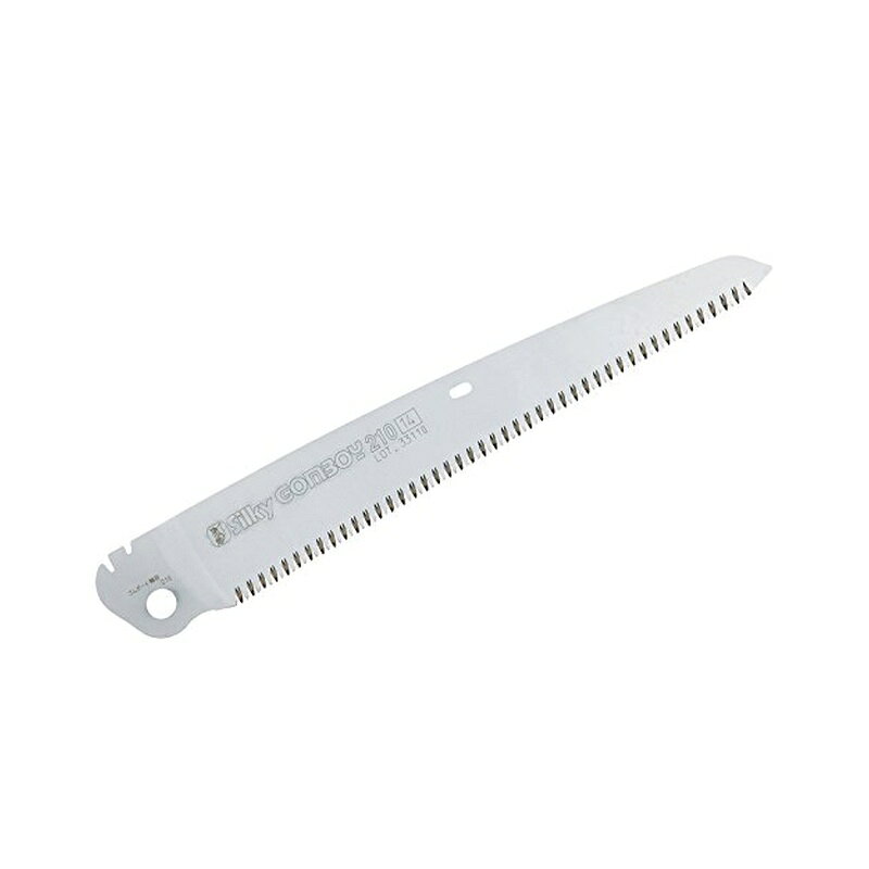 替刃サイズ240mm×40mm×1.2mm 刃渡り210mm、目数14枚目/30mm、切り幅1.1mm、重量35g 折込鋸のスタンダード「ゴムボーイ」シリーズの細目タイプ ディンプル形状ハンドルで握り心地が更に快適に コンペネのような縦・横...