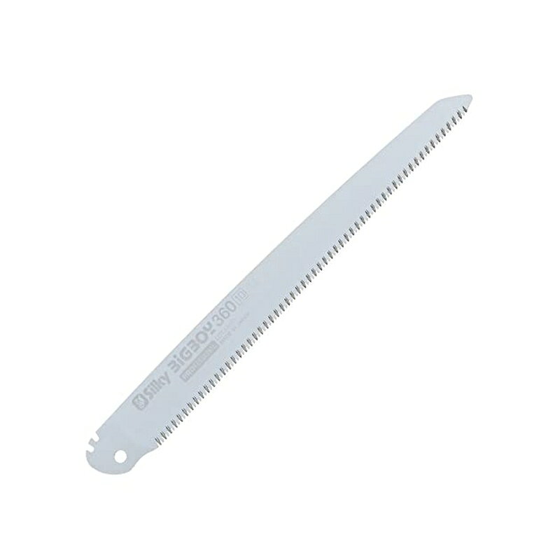替刃サイズ400mm×45mm×1.4mm 刃渡り360mm、目数10枚目/30mm、切り幅1.3mm、重量95g 大型折込鋸シリーズ「ビッグボーイ」の万能目タイプ 建前時のあらゆる切断作業に最適未来目により、目詰まり無く切断できます コン...