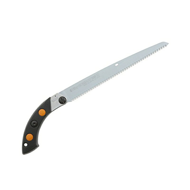 収納時480mm×120mm×40mm、使用時460mm×110mm×20mm 刃渡り300mm、目数10枚目/30mm、切り幅1.3mm、重量410g 折込鋸のスタンダード「ゴムボーイ」シリーズの鞘入り万能目タイプ 洗練されたハンドルデザ...