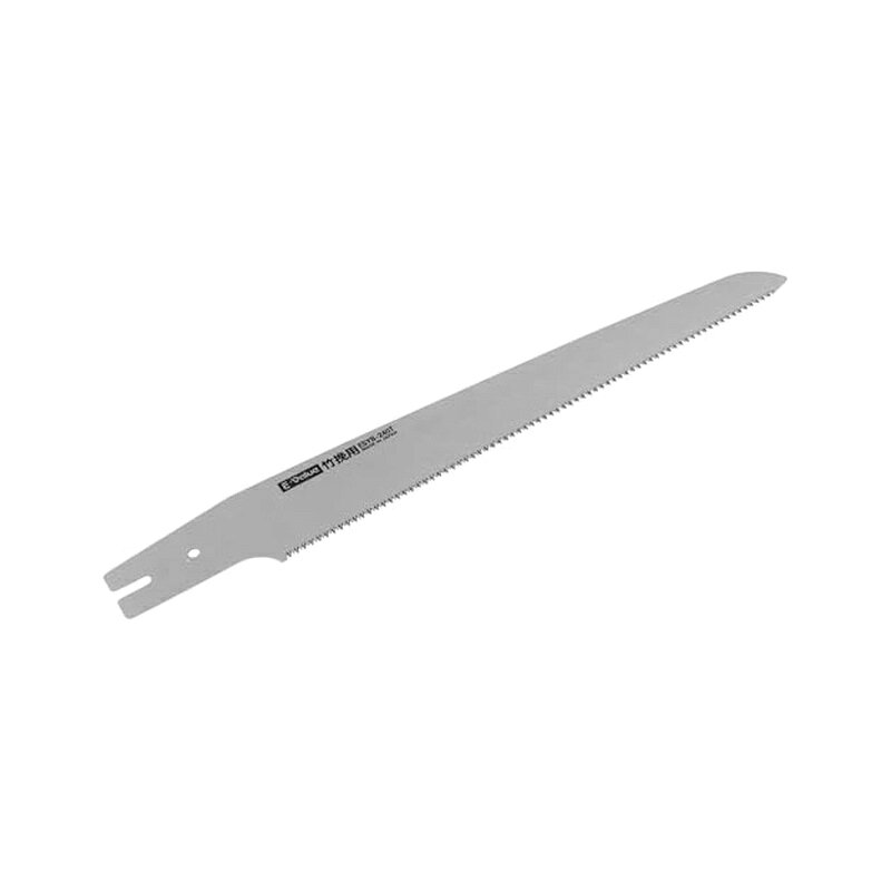 刃長:240mm 板厚:0.6mm 刃固定方法:ネジ式 刃部:無電解ニッケルメッキ・衝撃焼入れ 刃:SK-85 替刃式サヤ付鋸240用の専用替刃 【用途】 竹の伐採・加工・塩ビパイプの切断作業 【特徴】 ・E-Value替刃式サヤ付鋸240...