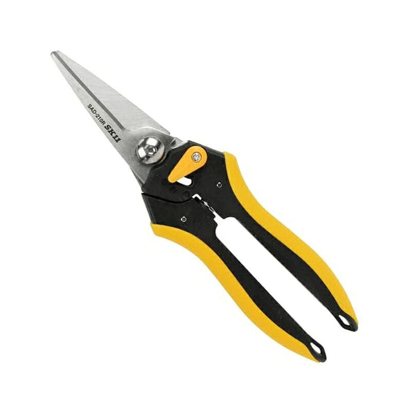 特徴:R刃採用で、スムーズな喰いつきと軽い切れ味 タイプ:R刃、全長:約210mm、刃部硬度:HRC53-55、仕様:ラバー付グリップ 切断目安(刃部):アルミ板 1.0mmまで/銅板・トタン板・ブリキ板 0.5mmまで/プラ板 1.2mm...