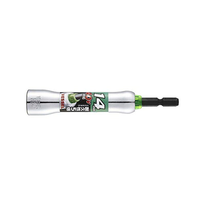 先端形状:六角 刃先サイズ:14mm(対辺) 全長(mm):115 POINT1：衝撃吸収材が打撃時におこる軸部への応力集中を緩和。 ※対辺 8・10mmを除く。 POINT2：軸部は、トーション効果がはたらき、折損を抑制。 POINT3：...