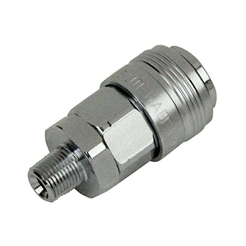 仕様:汎用エアソケット、適合サイズ:R1/8 商品サイズ:47.2×23mm、重量:63g 適用流体:空気、最高使用圧力:1.5MPa 同一商品:4977292436700(SK11・DSLソケットL1M・S-OL21ML050) 本体:鋼...