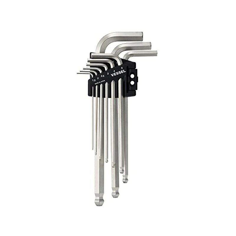 付属品：マグネット入り、持ち運びに便利なホルダー付き セット内容：対辺1.5/2/2.5/3/4/5/6/8/10mmの9本組 本体：EX剛金 ホルダー：樹脂 商品写真は、 お使いのモニター設定、お部屋の照明等により実際の商品と色味が異なる...