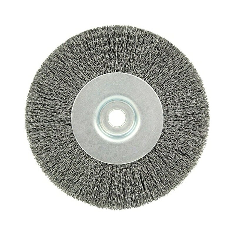 外径:150mm 厚さ:14mm 穴径:12.7mm 最高使用回転数:6000rpm 適用機種:両頭グラインダー 鉄サビ落とし、塗装はがし、バリ取りなどに適したワイヤーホイル 【用途】 金属のサビ取り・バリ取り・表面研磨・表面処理研磨・塗料...