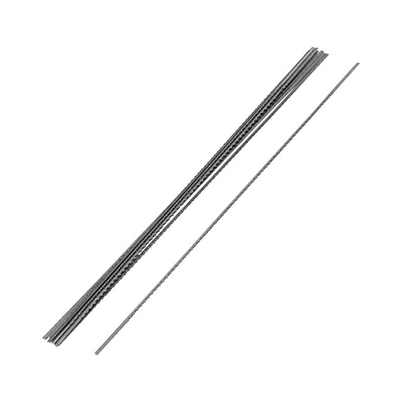 入数:10本入 全長:150mm 厚み:0.45mm 幅:1.3mm 山数:98 電動糸鋸交換刃 【用途】 アルミ・真鍮用 【特徴】 ・厚さ1mmまでのアルミ、真鍮の切断に最適 商品写真は、 お使いのモニター設定、お部屋の照明等により実際の...