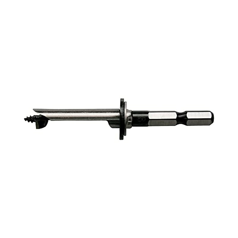 仕様:6.35六角軸 サイズ:全長82mm・ネジ丈37mm 材質:普通鋼 ・ストッパー付で一定の深さの穴あけが可能 ・回転式のストッパーでバッテリー負荷が軽減する ・電気ドリル・インパクトドライバで使用すること ・12mm厚のコンパネ2枚重...