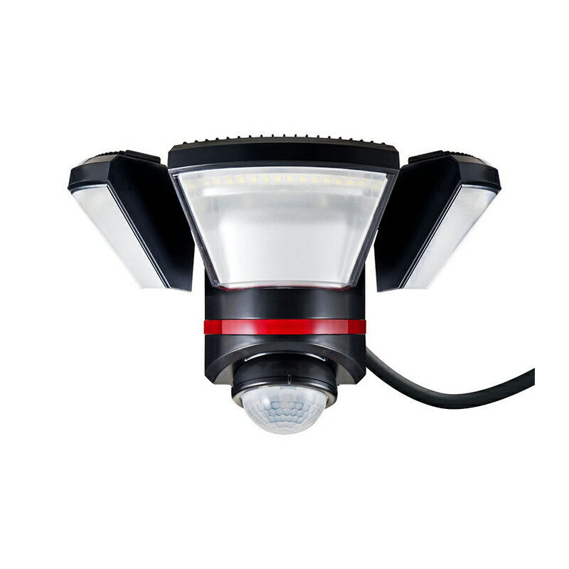 センサーが人や車の動きを検知して自動点灯 屋外に設置できる防水仕様(IP45 防噴流形) 離れた場所から操作できるリモコン付 遠くのみ足元のみなど照射範囲の切り替えが可能 人の動きに合わせて1灯ごとにライトが点灯するみまもりモード搭載 赤色...