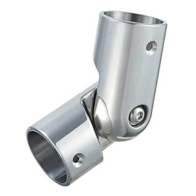 ＜マツ六 ECLE ステン32 自在ジョイント 太さ32mm用 手すり部材 EL-828＞ ●手すり棒を180度から90度まで自由な角度でジョイントできる部品です。 【商品仕様】 材質：ステンレスSCS13（SUS304相当）、仕上げ：鏡面...