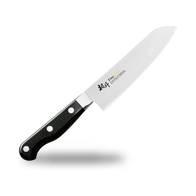 高硬度と研ぎやすさを併せ持つAUS10三層鋼に水砥刃付けを施しました。 鋭い切れ味と切離れの良さを生み出します。 手当たりのやさしい樹脂製のハンドルは耐熱性、耐久性に優れ、食器洗浄・乾燥機に対応しています。 研ぎやすい三層鋼の芯材には高硬度...