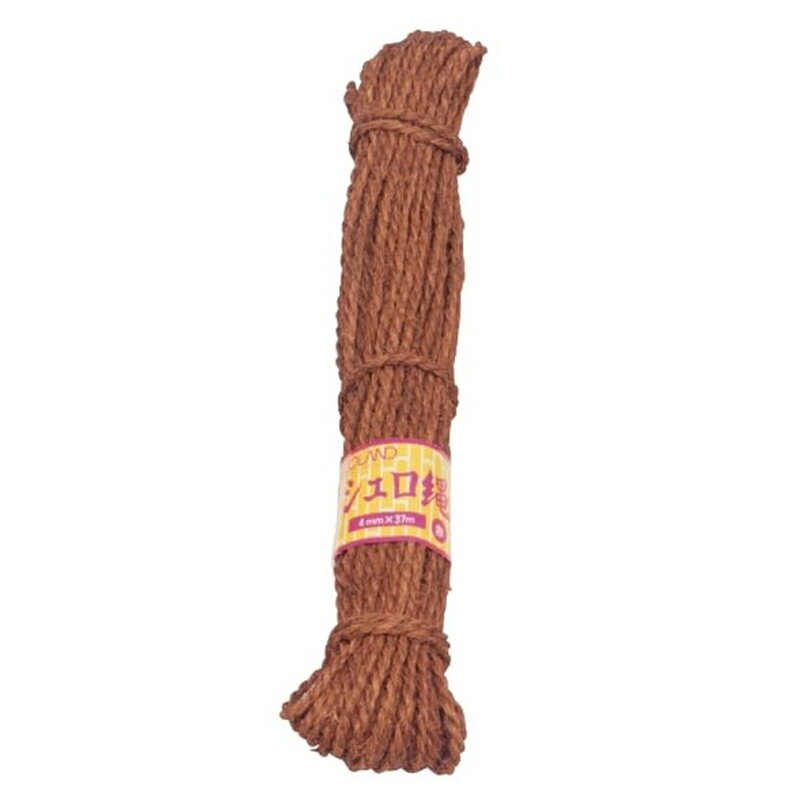 ＜エコランド シュロ縄 4mm×37m 赤＞ ●添え木・垣根・支柱の固定等に最適です。 【商品仕様】 材質：パーム繊維 幅：4mm 奥行：4mm 高さ：37000mm サイズ：約太さ4mm×長さ37m 重量：約200g 商品写真は、 お使い...