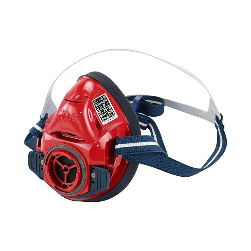 作業に応じて、フィルタ・吸収缶が取り付けられます(フィルタ・吸収缶は別売)。 フィットチェッカー付きの為、密着性の確認が簡単です。 軽量・小型により、長時間作業でも快適な作業性を実現しました。 サイズ：幅100×高さ120×奥行き70mm ...