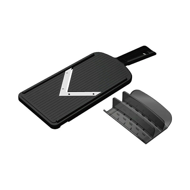 関孫六Vスライサーに厚み調節機能を搭載。 プレートが刃に対して平行に稼動することで従来より均一な厚み調節を実現しました。 ハイカーボン材採用で切れ味長持ち、指ガード付です。 材質 本体・可変プレート:ABS樹脂(耐熱温度100℃) 厚み調節...