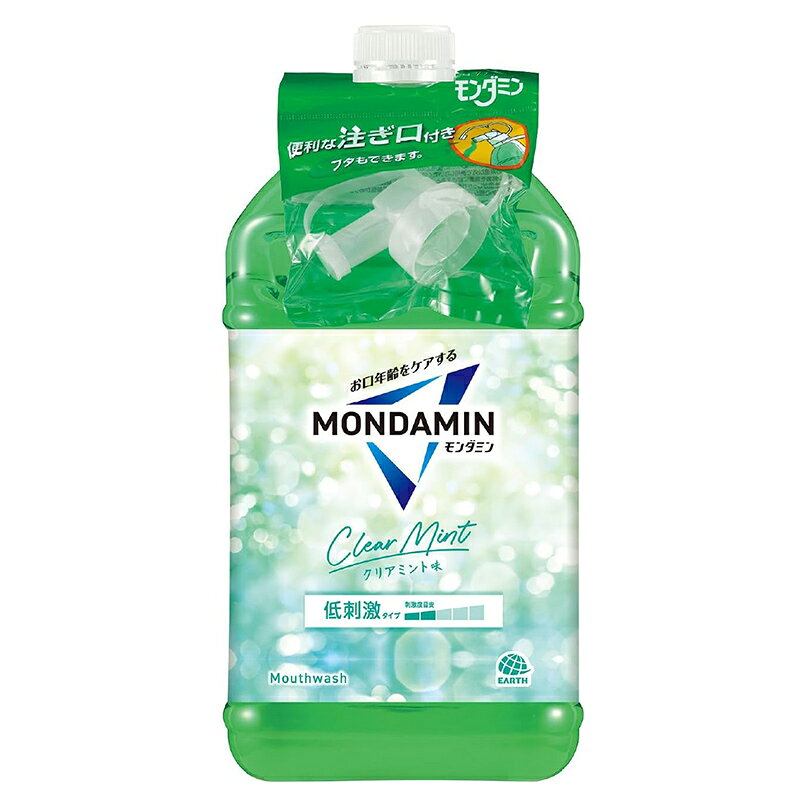 ＜アース製薬 モンダミン クリアミント マウスウォッシュ 3000ml＞ ●「モンダミン クリアミント」のつめかえ用マウスウォッシュ(洗口液)。大容量3Lタイプ ●ごっそり洗えてお口美活！透明感のある息続く。毎日の口臭ケア、口臭対策におすす...