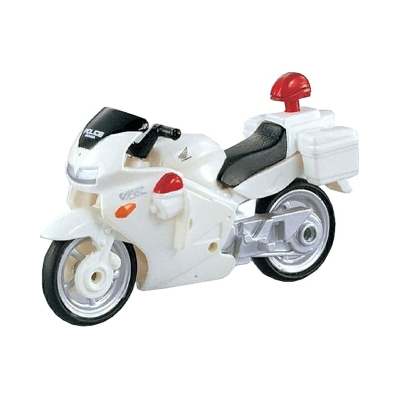 ホンダVFRの白バイがトミカに登場！ パッケージサイズ:W39×H78×D27mm 対象年齢:3歳〜 商品写真は、 お使いのモニター設定、お部屋の照明等により実際の商品と色味が異なる場合がございます。