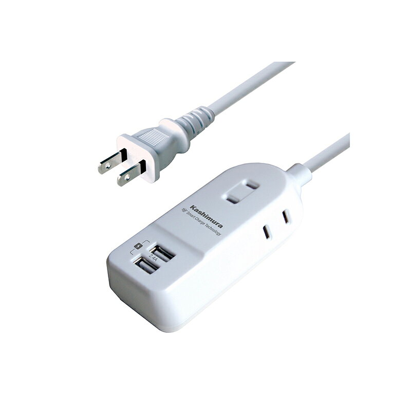 ●3口のACコンセントとUSB2ポートで最大5製品の使用が可能。USBポート付き電源タップです。 ●ACコンセントは3口合計1400Wまで対応。（海外でご使用の場合は現地の電圧をご確認ください。) ●USBポートは自動識別IC搭載、最大2口...