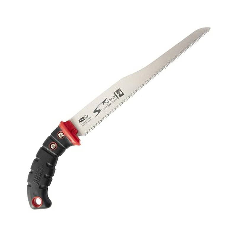 全長:371mm 刃長:240mm 重さ:約185g 仕様:刃先衝撃焼入 刃部:高炭素刃物鋼、グリップ部:特殊樹脂 果樹や三又枝、庭木の剪定にご利用いただく剪定鋸です。 特徴的な先細形状で隙間にも入るので、三又枝でも切りやすいです。また、ぶ...