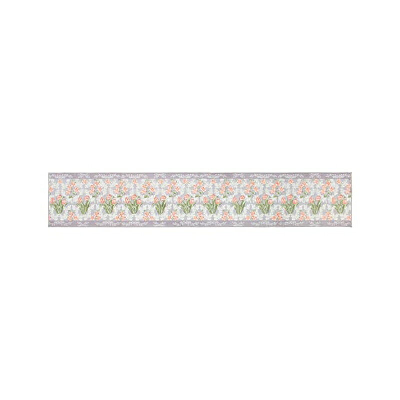 色: グレー 品質：素材：アクリル100％（裏面すべり止め加工） 生産国：日本 重量：930グラム 本体サイズ：約45cm×240cm マットの高さ 約6mm アール・ヌーボーデザインを取り入れエレガントなキッチンマットに。 日本のプリント...