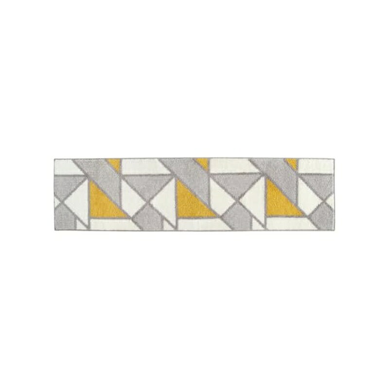 色: イエロー サイズ：45 x 180 cm (長方形) 品質：アクリル100% 生産国：中国 重量：800グラム 裏面すべりにくい加工（裏面すべり止め剤：PVC） 洗濯機で洗えます。※洗濯ネットをご利用ください 幾何柄模様のスタイリッシ...