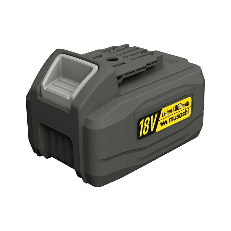 対応機種:充電式除草バイブレーター18Vバッテリーホルダー型（WE-770） ■記号：丸形PSEマーク ■届出事業者名：株式会社ムサシ ■登録検査機関名称：TUV ■電圧：直流18V ■容量：4000mAh 商品写真は、 お使いのモニター設...