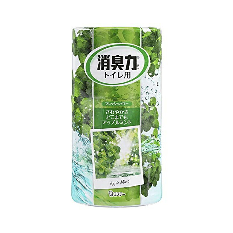 トイレの消臭力 消臭芳香剤 トイレ用 アップルミントの香り ●天然消臭成分(緑茶カテキン+ハーブエキス配合)で消臭効果30％アップ。 ●スーパーウェーブろ紙で消臭効果が広がります。 ●ラベルフィルムをはがせば、デザインすっきり。 ●親構造に...