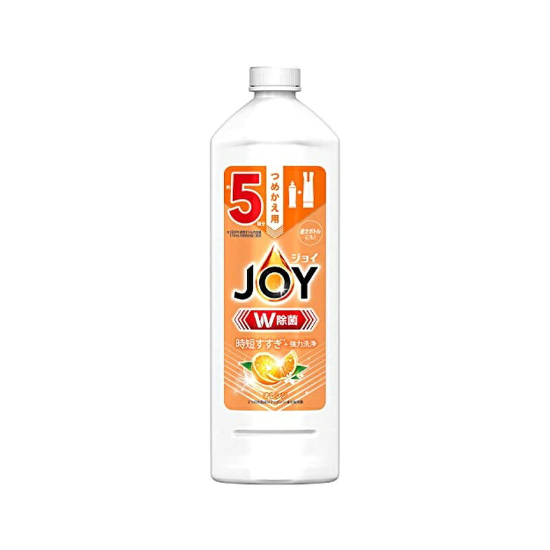 P&G ジョイ W除菌 食器用洗剤 贅沢シトラスオレンジ 詰め替え 特大 670mL ●時短すすぎ*+強力洗浄三大汚れも一発洗浄** ●ヌメヌメギトギトこびりつき2つの除菌成分でスポンジ除菌※全ての菌を除菌するわけではありません。 ●約5回...