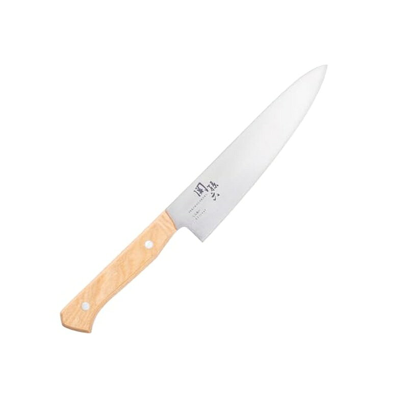 関孫六 しらあい 牛刀 180mm 木の風合いが活きる 美しい白木ハンドル ・フィット感に優れた積層強化木柄：重量バランスの良い本通し仕様。白木のもつ柔らかさとスタイリッシュさを融合。握りやすさにこだわったハンドル形状。 ・三工程刃付け：刃...