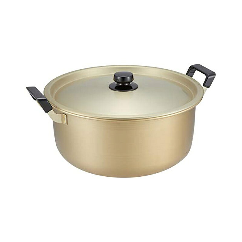 【GAS】純しゅう酸味づくし 品　種：両手鍋 サイズ：34cm 本　体：アルミニウム　プレス製 内　面：しゅう酸アルマイト加工 外　面：しゅう酸アルマイト加工 取っ手：フェノール樹脂（37cm,40cm,44cmはパイプ式） 原産国：日本 ...