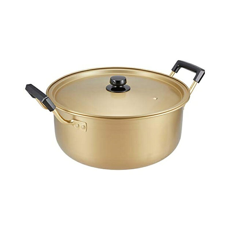 【GAS】純しゅう酸味づくし 品　種：両手鍋 サイズ：37cm 本　体：アルミニウム　プレス製 内　面：しゅう酸アルマイト加工 外　面：しゅう酸アルマイト加工 取っ手：フェノール樹脂（37cm,40cm,44cmはパイプ式） 原産国：日本 ...