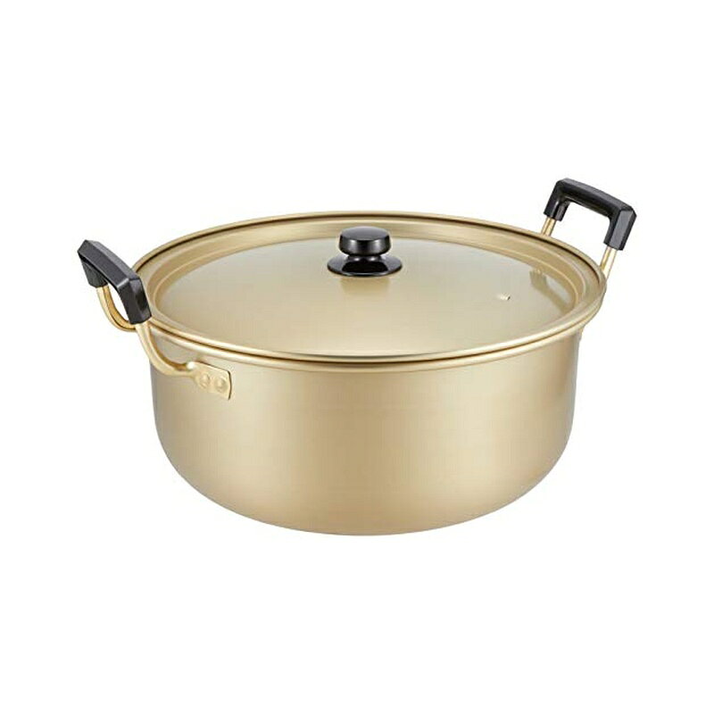 【GAS】純しゅう酸味づくし 品　種：両手鍋 サイズ：40cm 本　体：アルミニウム　プレス製 内　面：しゅう酸アルマイト加工 外　面：しゅう酸アルマイト加工 取っ手：フェノール樹脂（37cm,40cm,44cmはパイプ式） 原産国：日本 ...